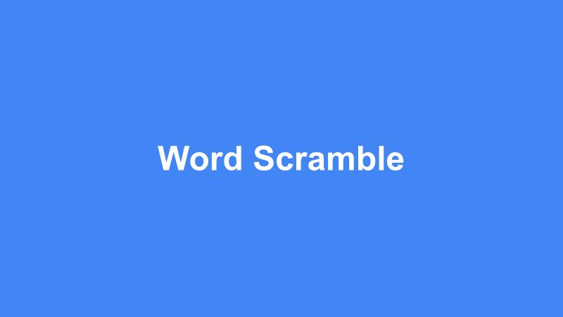 Play Word Scramble Online Free - Word Games Browser Game | AIBoredGames